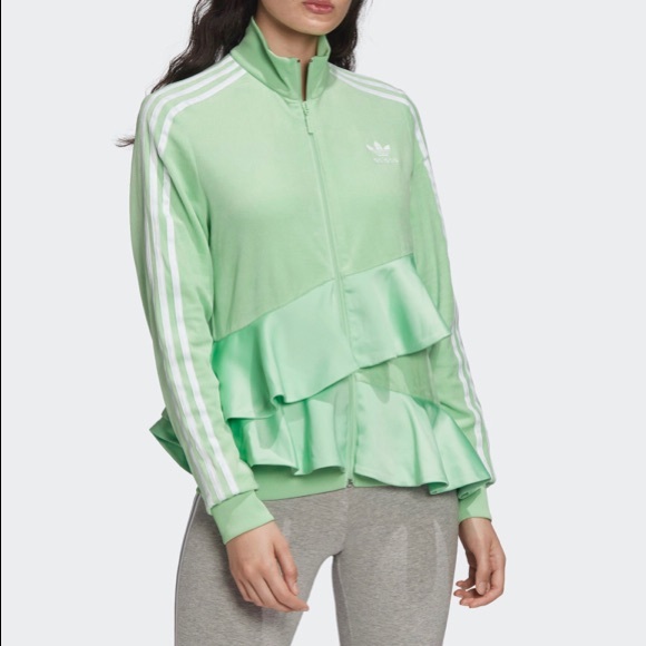 adidas | Jackets & Coats | Adidas X Jkoo Glory Mint Ruffled Track Jacket Xs | Poshmark